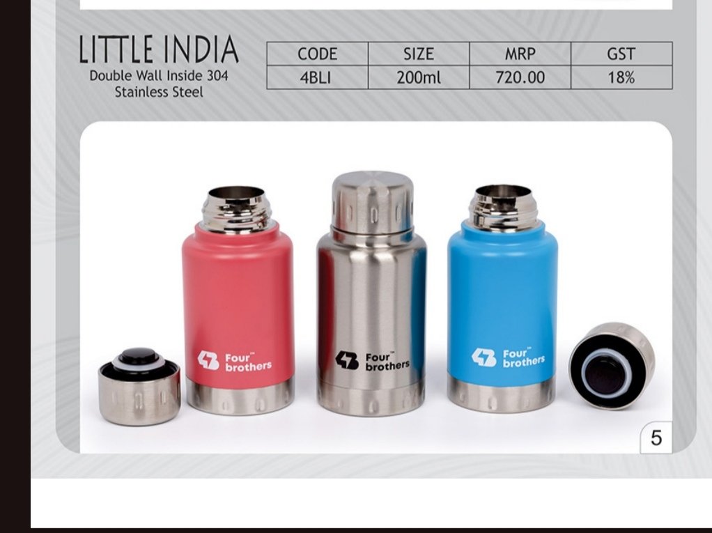 200 ml flask with/ Sambar jar - RamDev Metal Mart